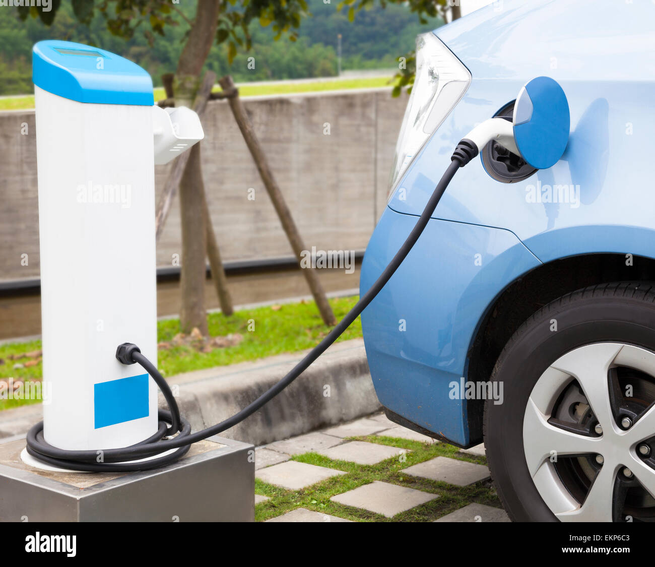 the power supply for Charging of an electric car Stock Photo - Alamy