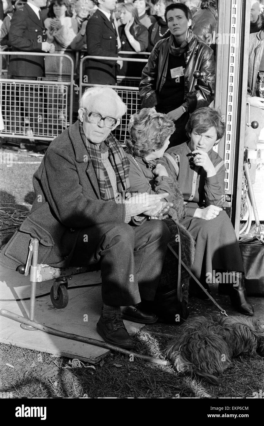 Labour leader Michael Foot at a Campaign for Nuclear Disarmament Rally ...