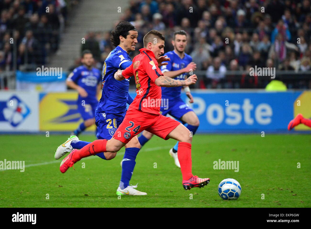 Marco VERRATTI/Francois MODESTO - 11.04.2015 - Bastia/PSG - Finale de ...