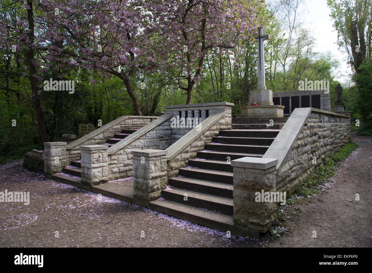 War memorial in Abney Park Cemetery, Stoke Newington, London Stock ...