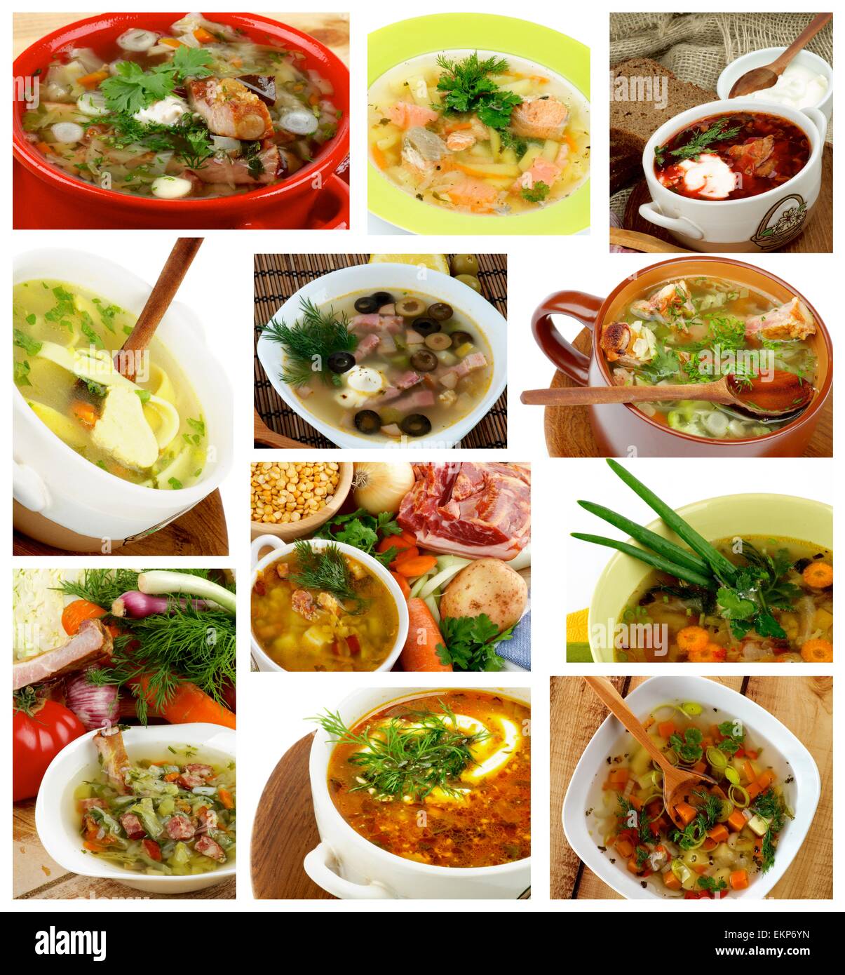 Collection of Soups Stock Photo - Alamy