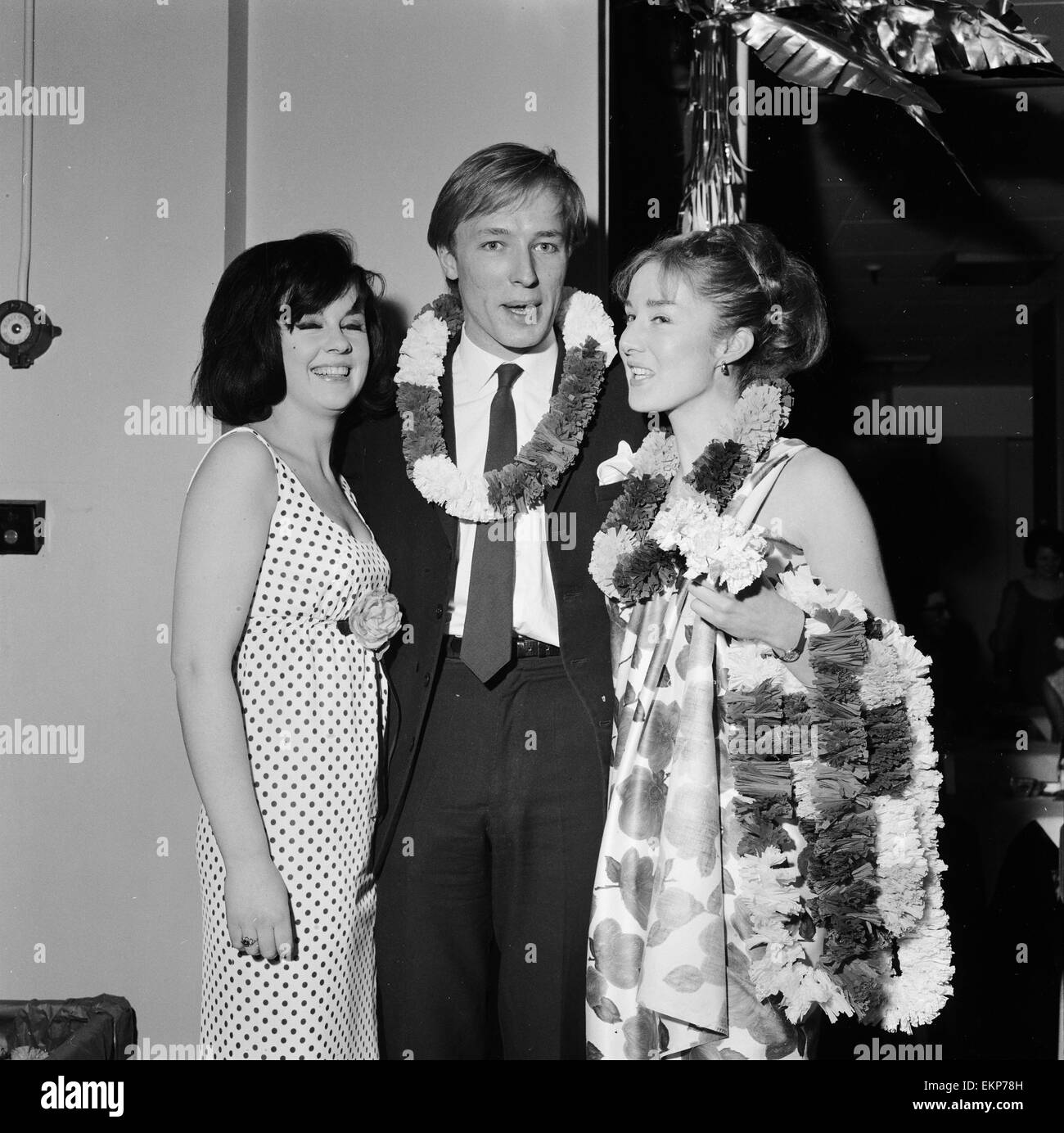 Honey Pop singer Mike Sarne with Vicki More and Jo Solari at a dance ...
