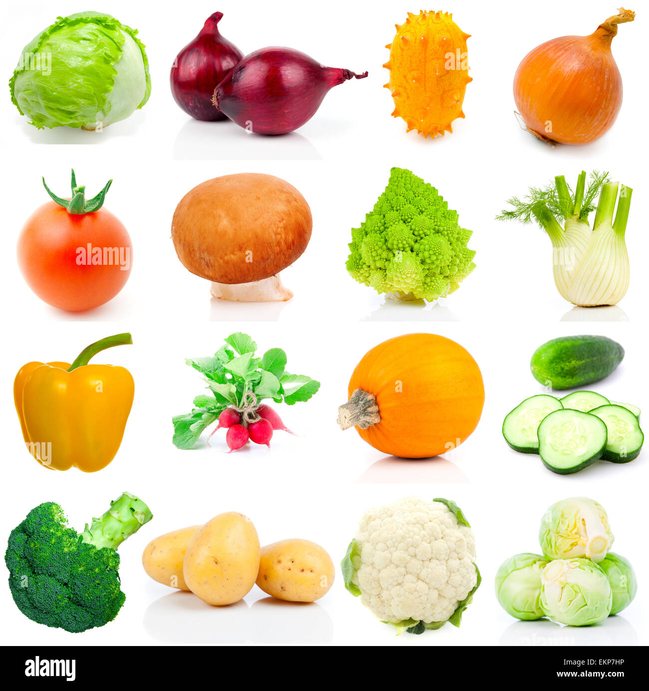 set of vegetable, on a white background Stock Photo - Alamy