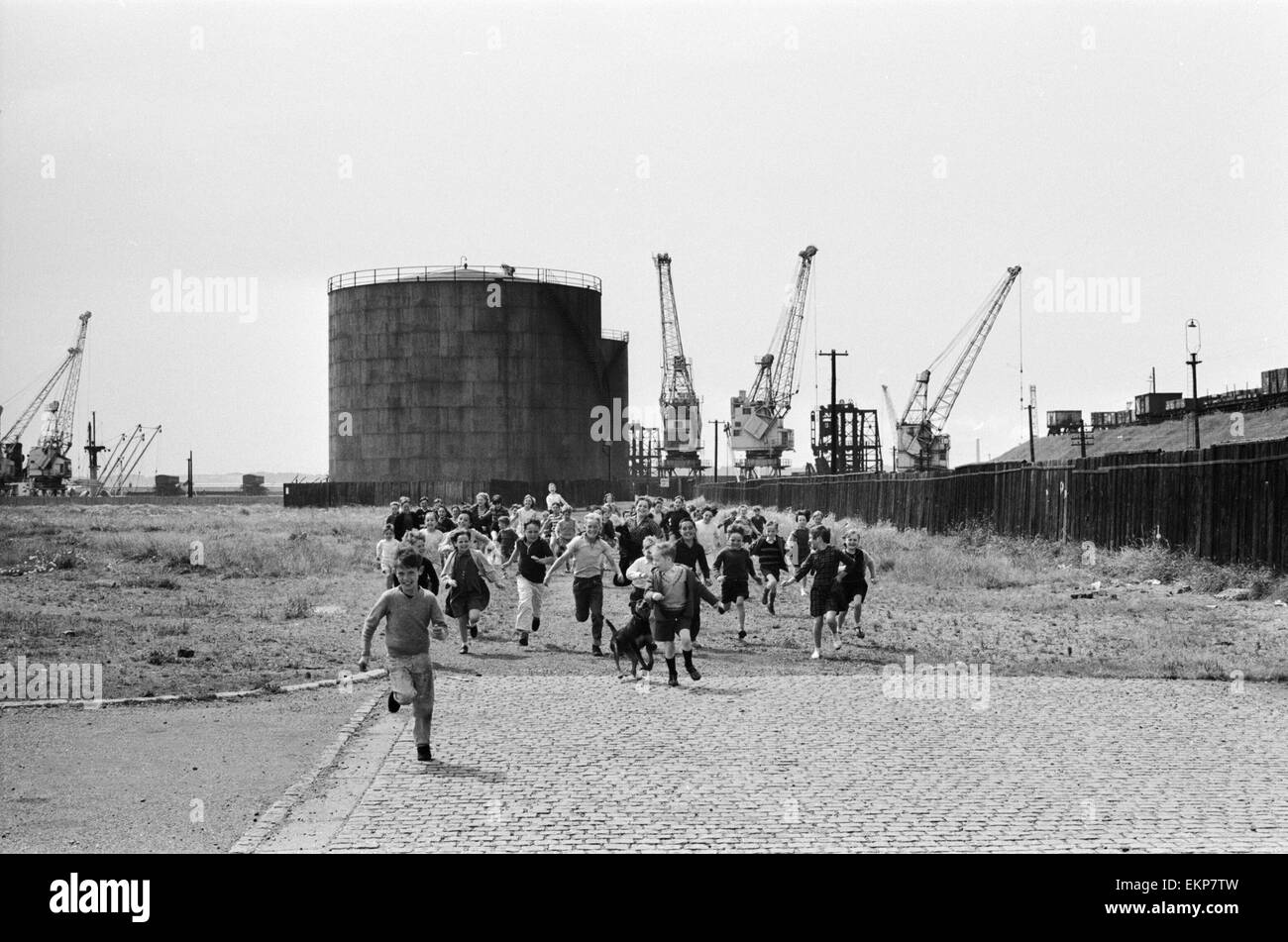 A group of children from Garston, Liverpool enjoy a day out at Sefton ...