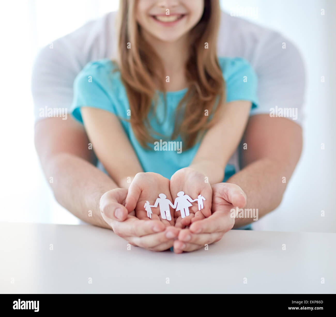 Woman cupped hands indoors hi-res stock photography and images - Alamy