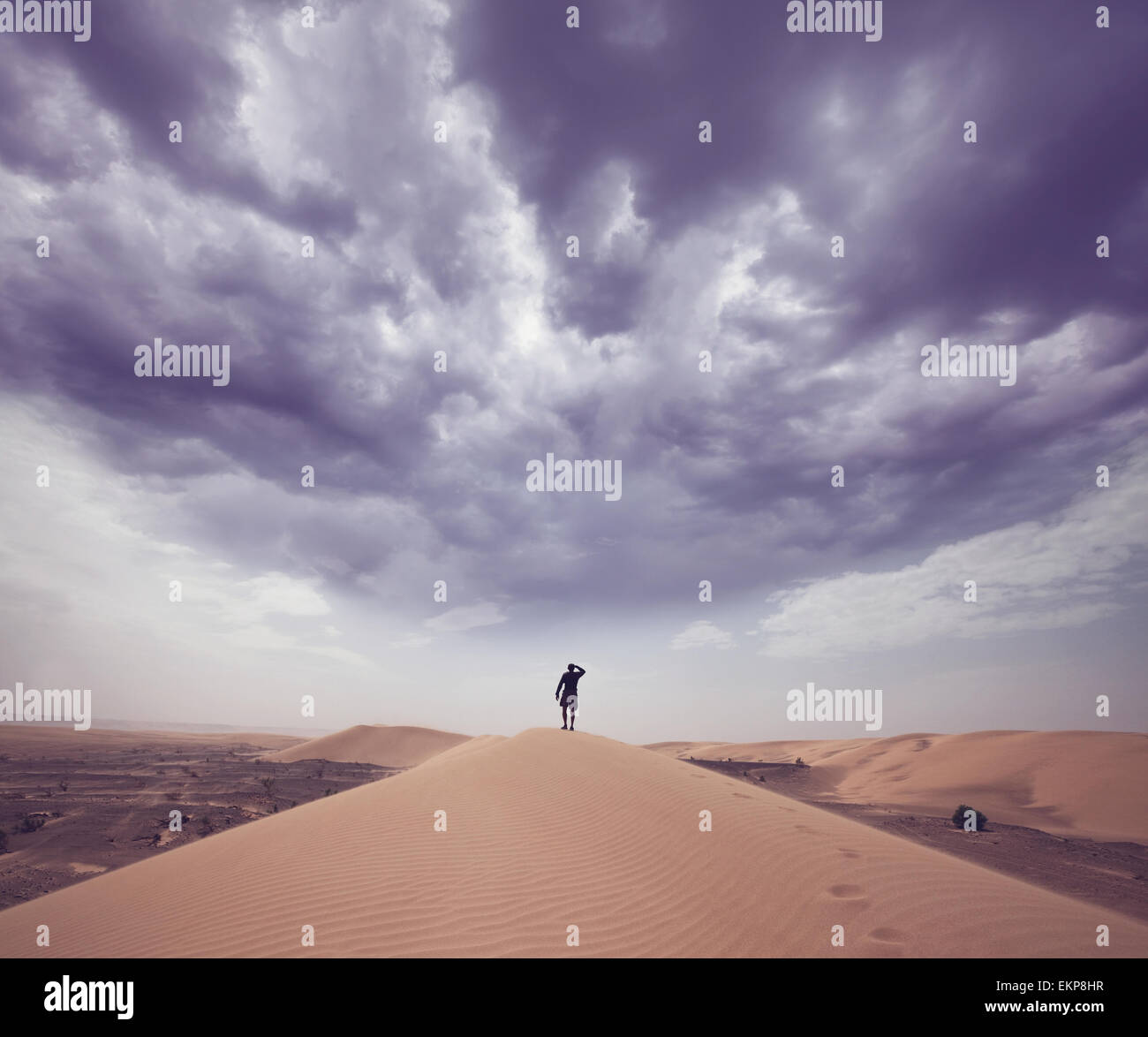 Hike in desert Stock Photo - Alamy