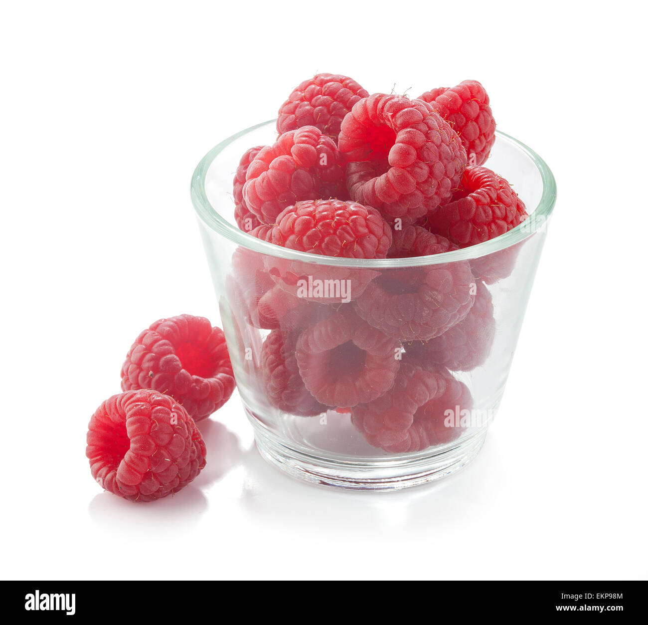 Raspberry in the glass Stock Photo - Alamy
