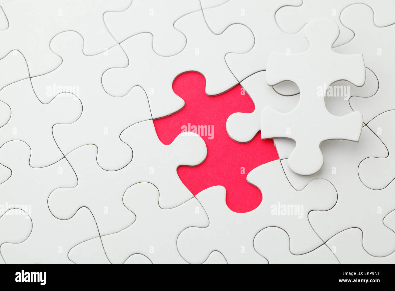Puzzle with missing part Stock Photo - Alamy