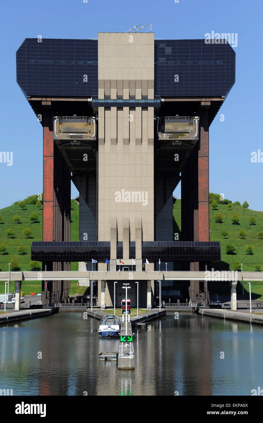 Strepy-Thieu boat lift,canal du Centre,near Binche,Belgium Stock Photo ...