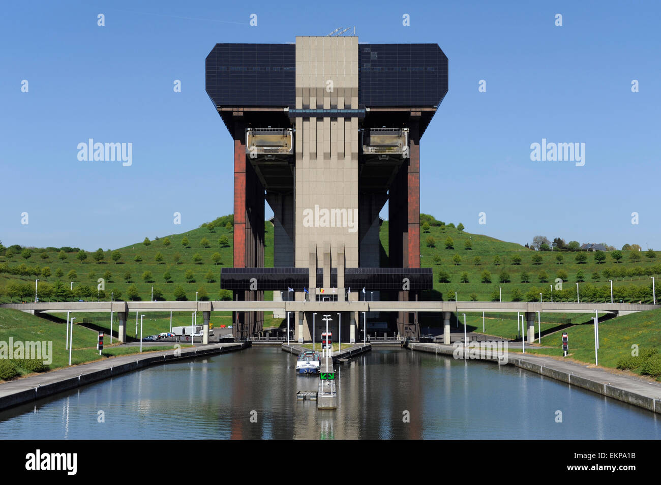 Strepy-Thieu boat lift,canal du Centre,near Binche,Belgium Stock Photo ...