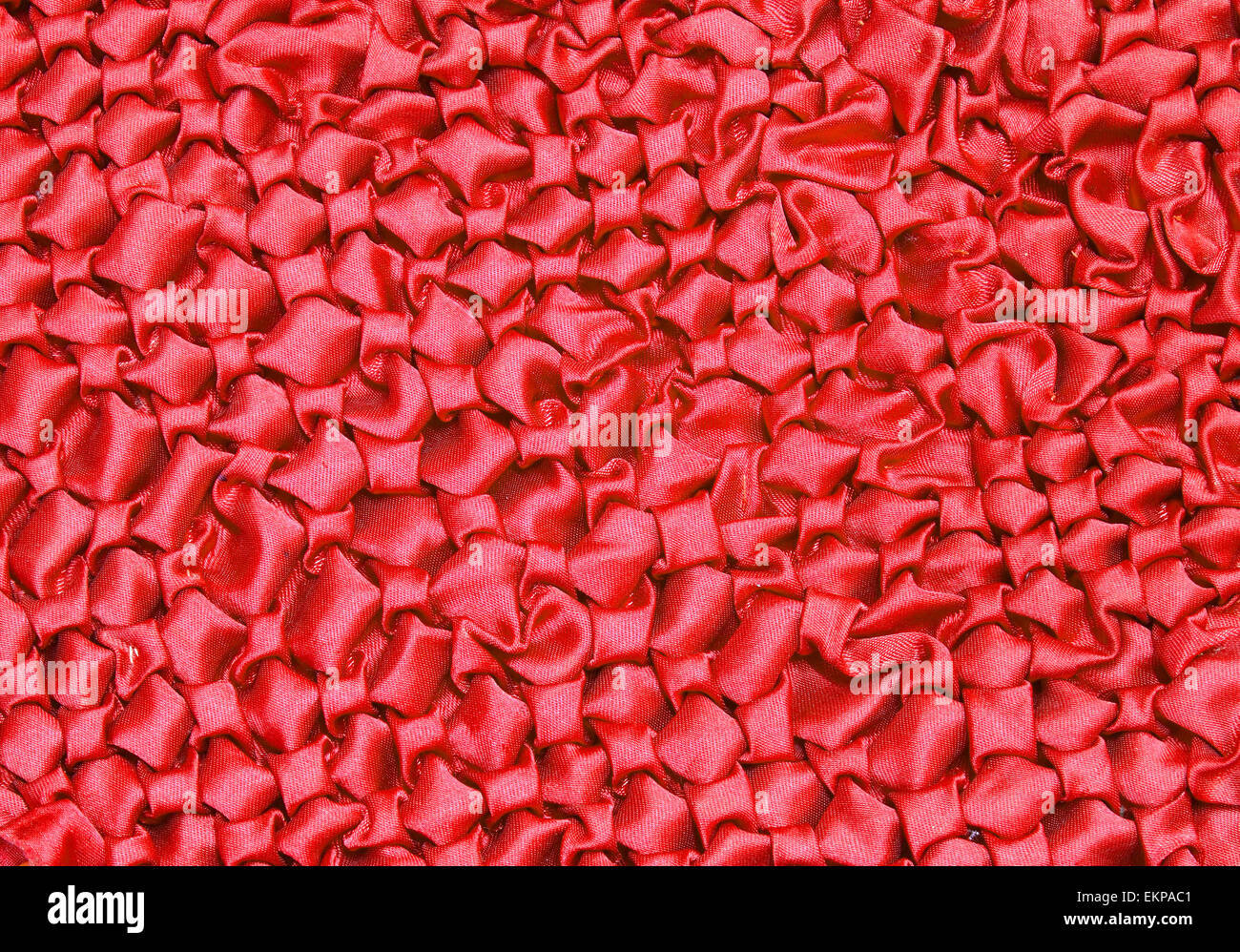 Crumpled red silk fabric texture Stock Photo - Alamy