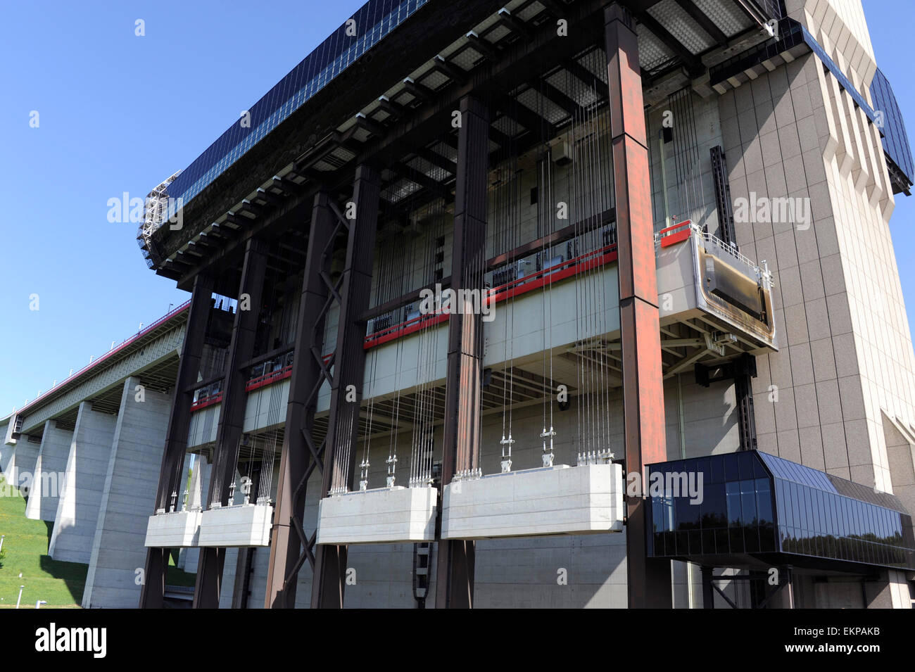 Strepy-Thieu boat lift,canal du Centre,near Binche,Belgium Stock Photo ...