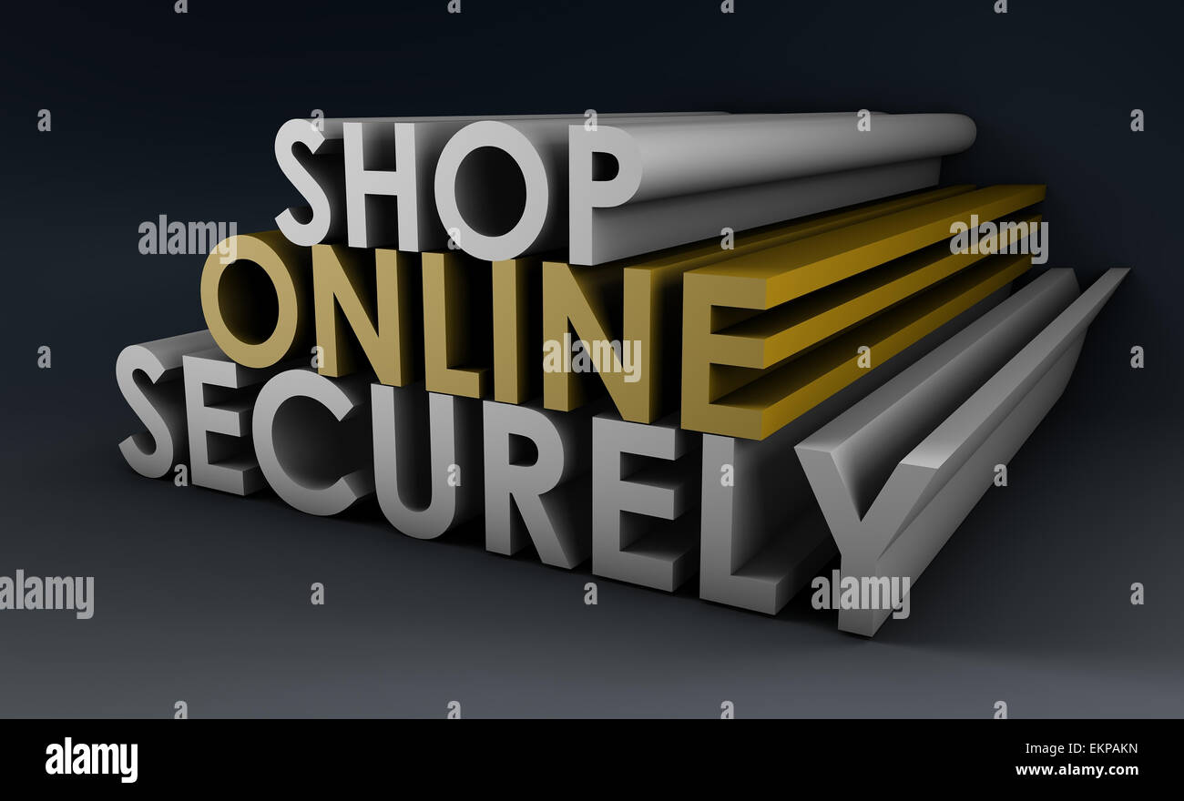 Shop Securely Online Stock Photo - Alamy
