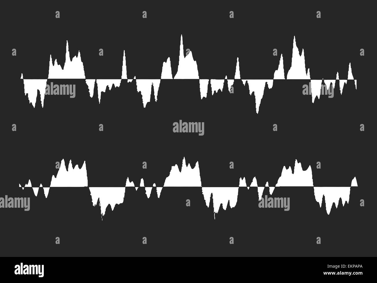Black and white waveform Stock Photo - Alamy