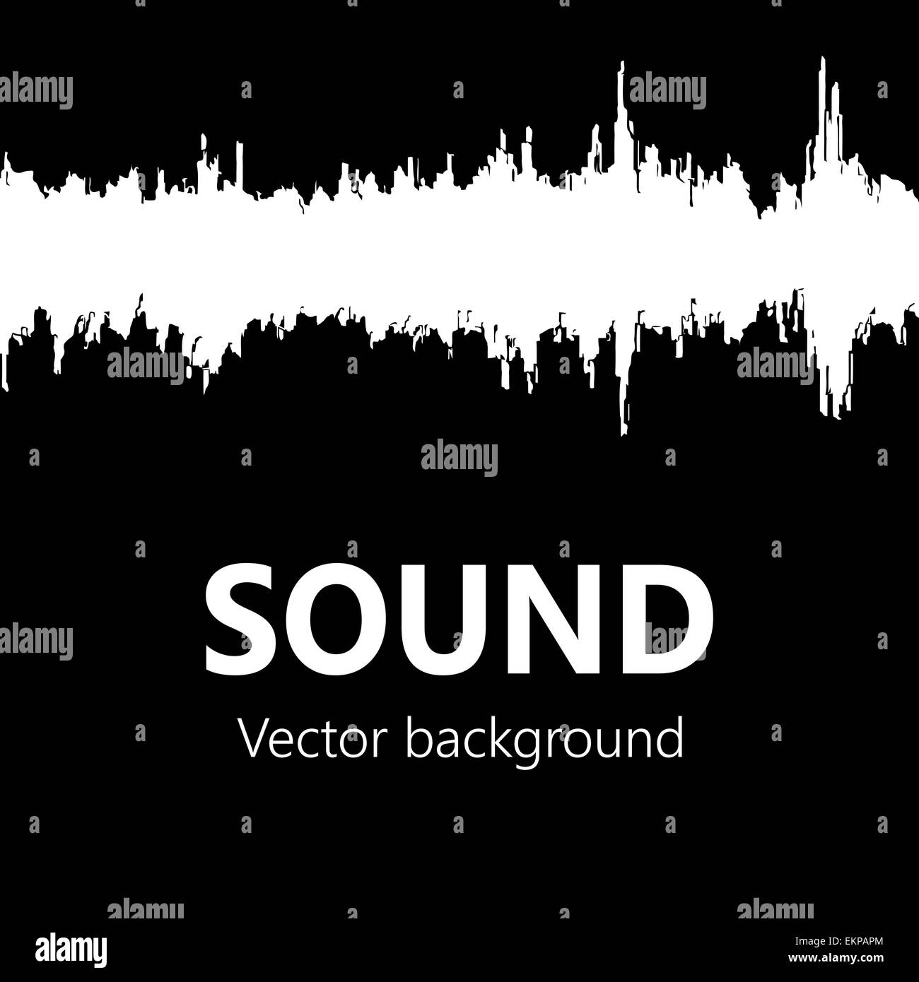 Black and white waveform Stock Photo - Alamy