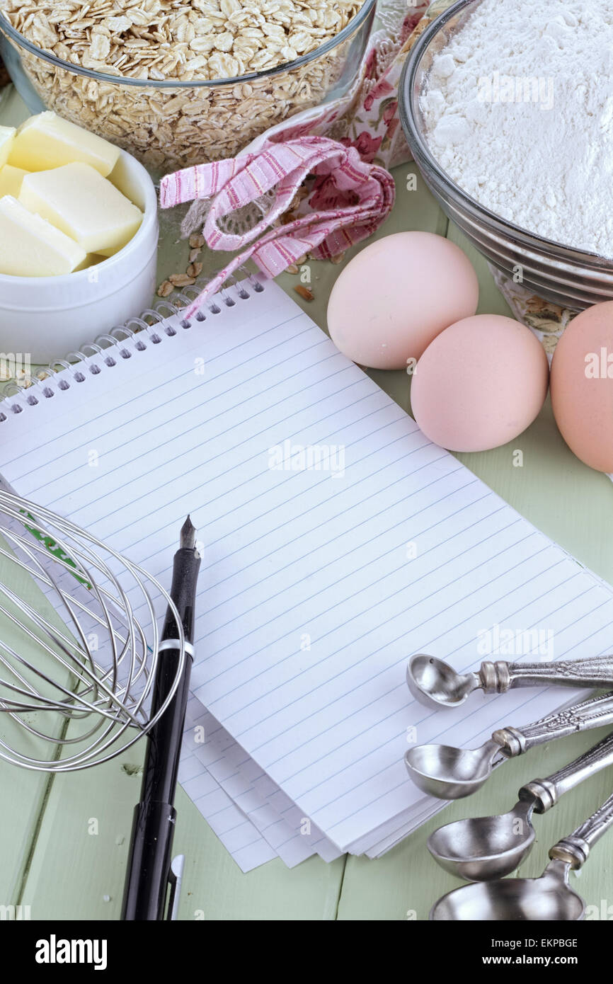 Recipe Book and Pen Stock Photo - Alamy