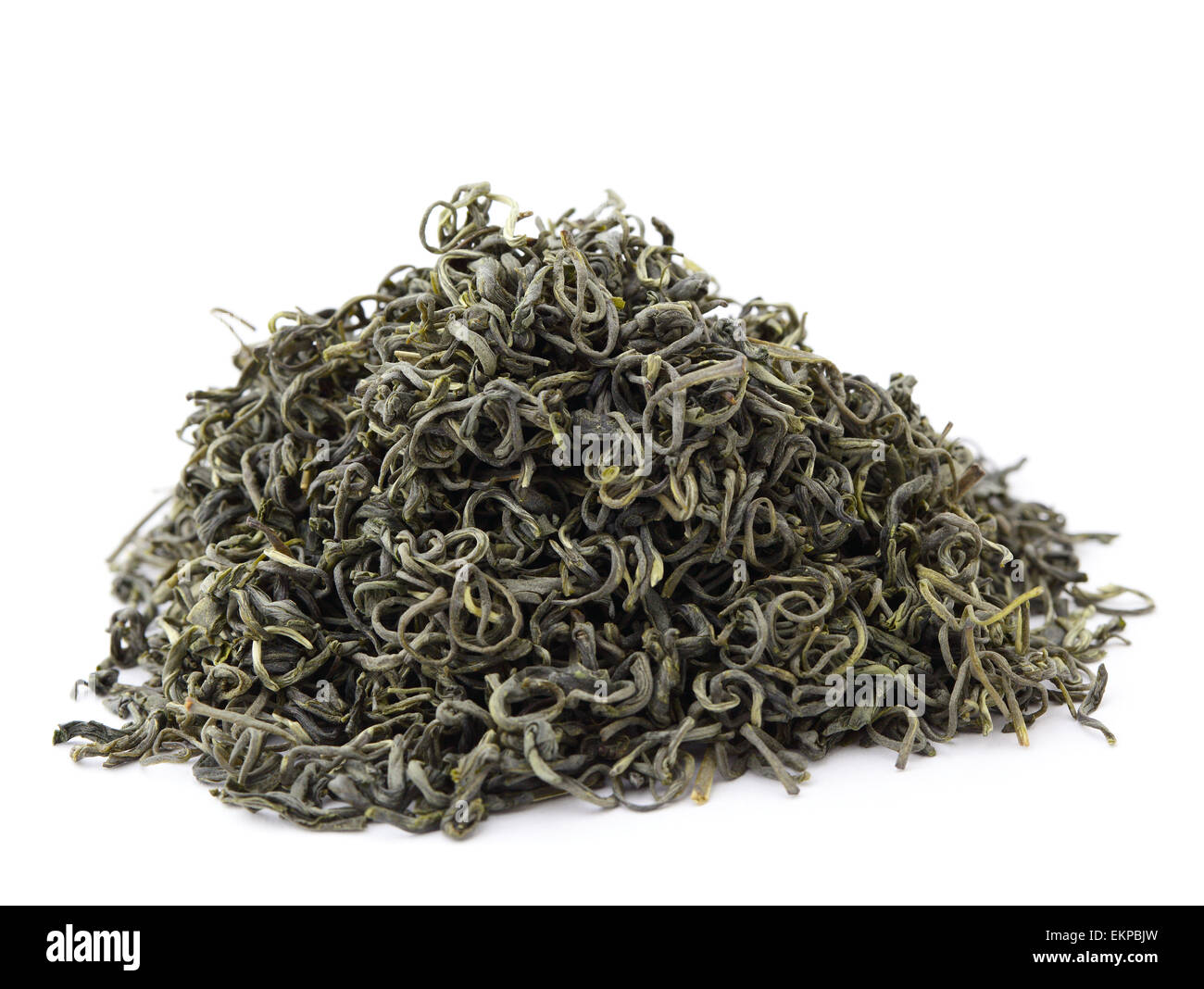 Chinese green tea isolated on white background Stock Photo - Alamy