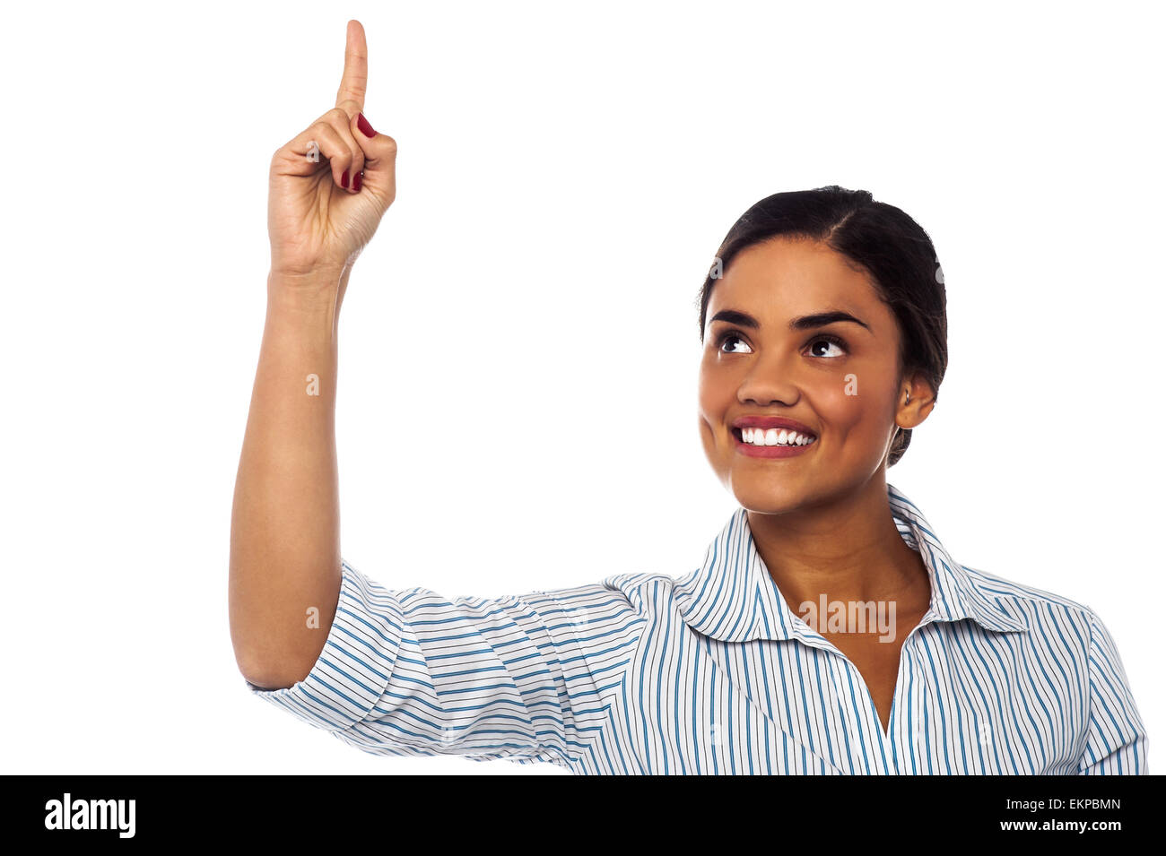 Human finger pointing upwards hi-res stock photography and images - Alamy