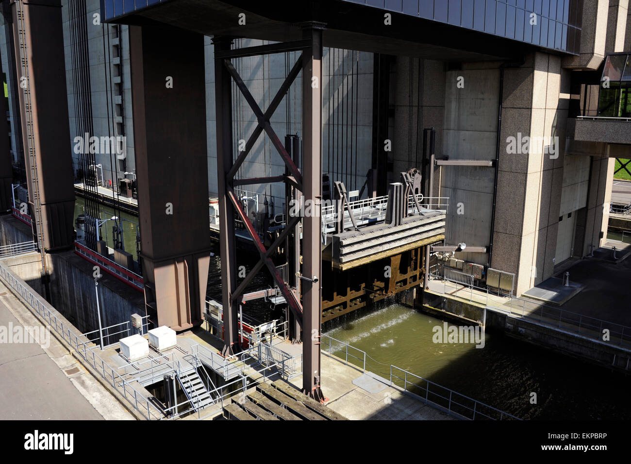 Strepy-Thieu boat lift,canal du Centre,near Binche,Belgium Stock Photo ...