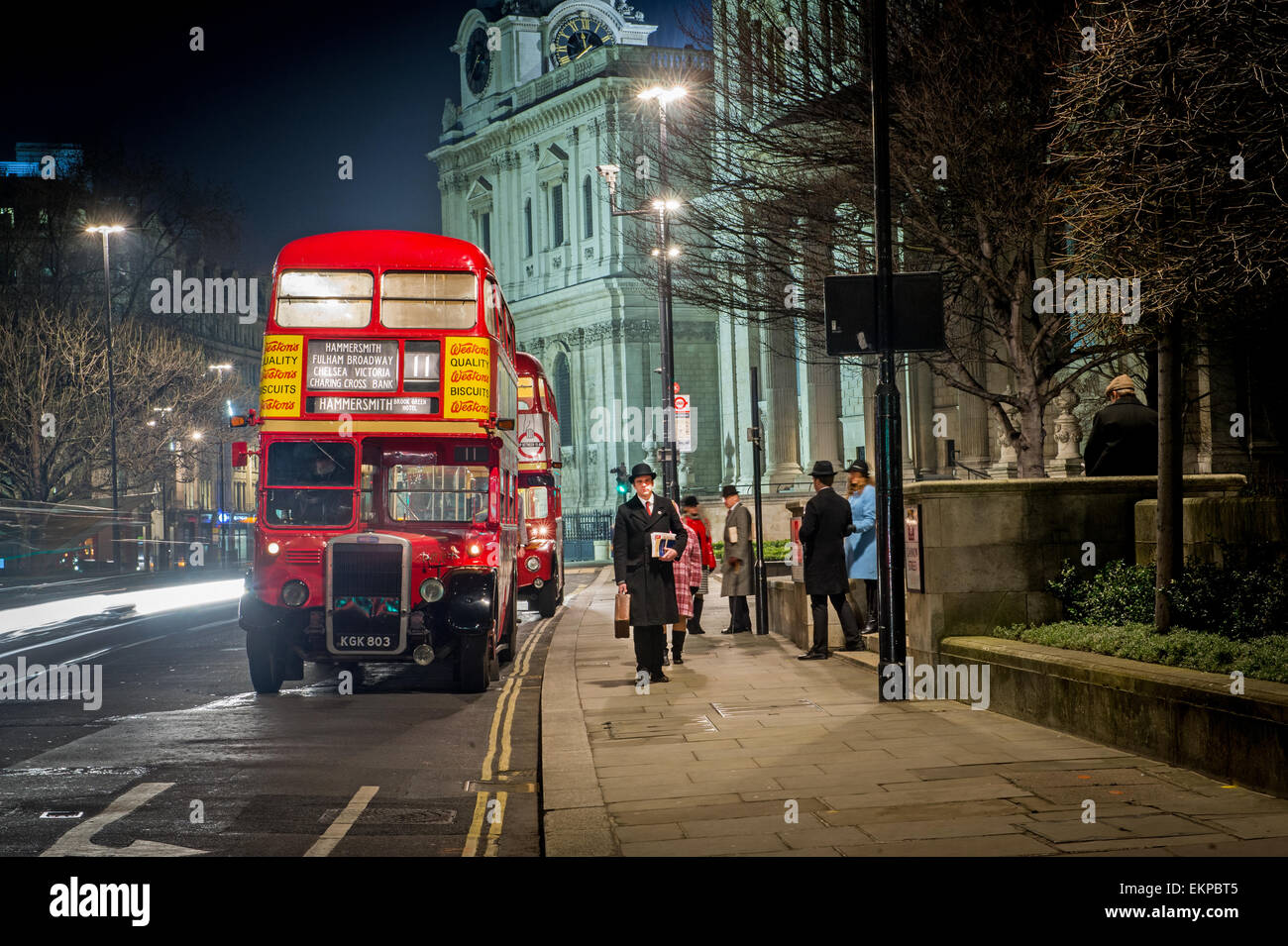 RTL Routemaster Buses in London St Pauls Stock Photo - Alamy