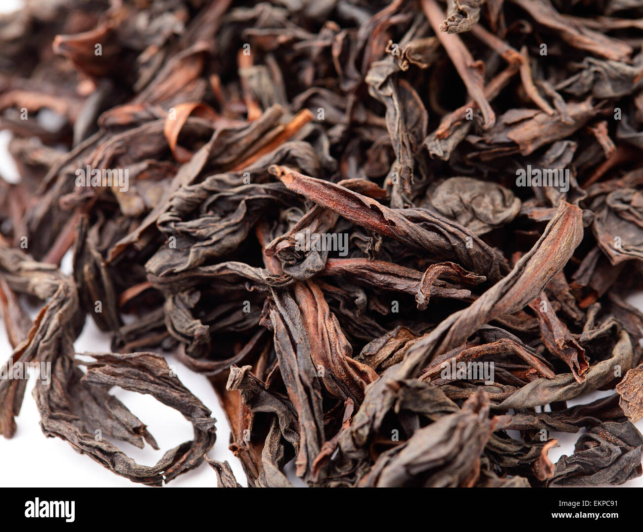 Chinese black tea isolated on white background Stock Photo - Alamy