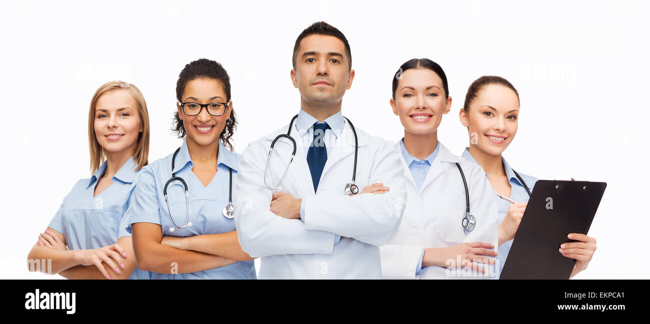 group of medics with stethoscopes Stock Photo - Alamy