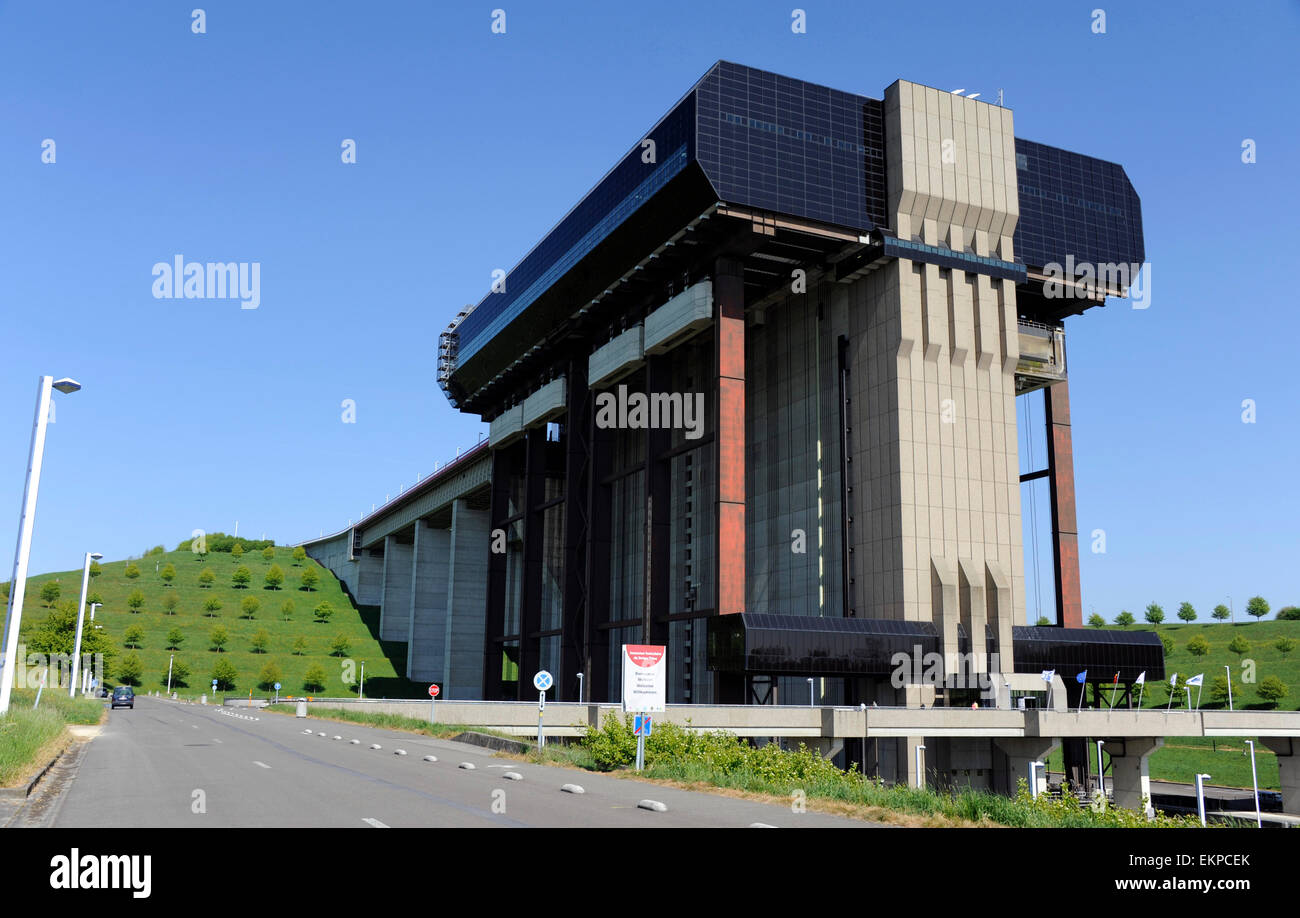 Strepy-Thieu boat lift,canal du Centre,near Binche,Belgium Stock Photo ...
