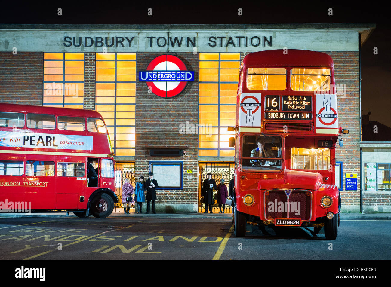 London Buses at Sudbury Town Underground Station Stock Photo - Alamy