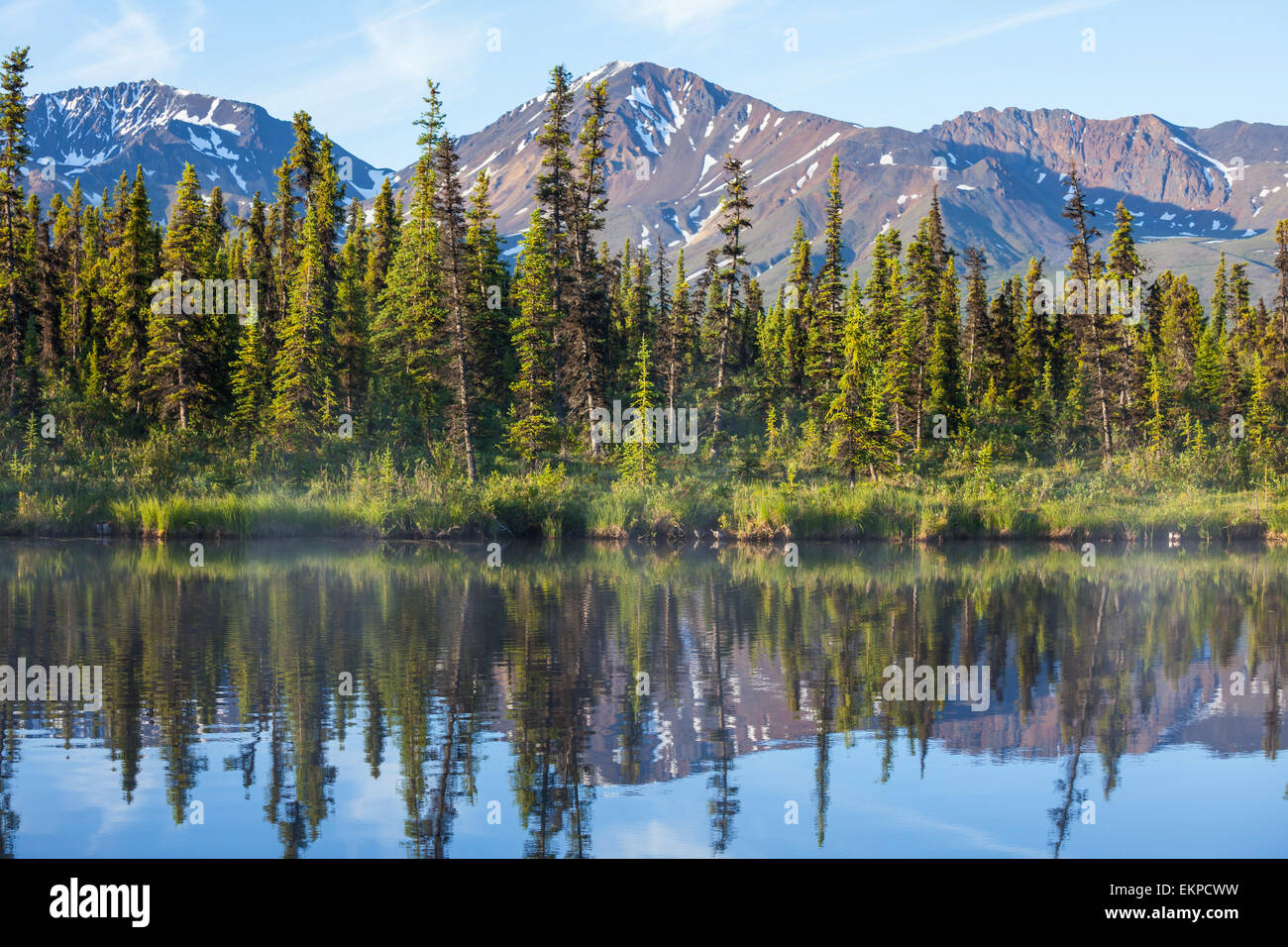 Lake on Alaska Stock Photo - Alamy