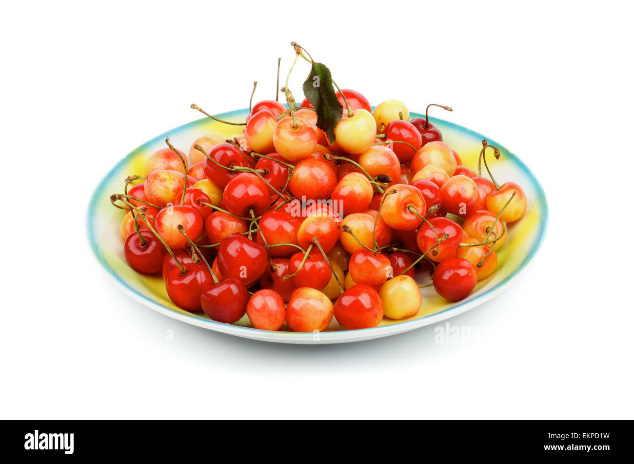 White cherries on plate Cut Out Stock Images & Pictures - Alamy