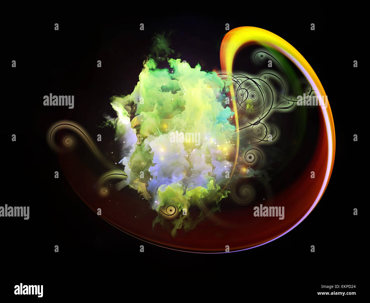 Colorful Design Nebulae Stock Photo - Alamy