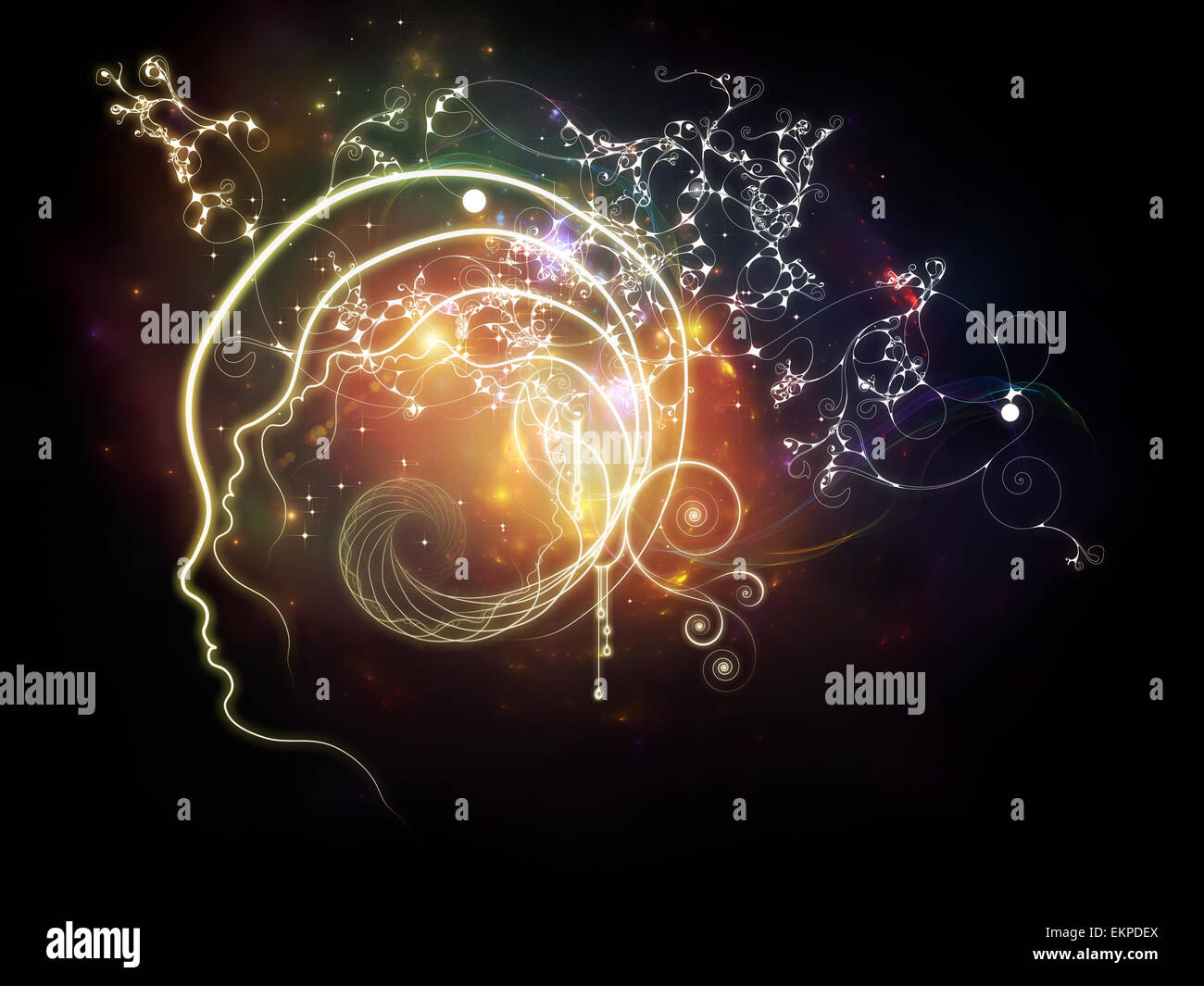 Energy of Inner Thoughts Stock Photo - Alamy
