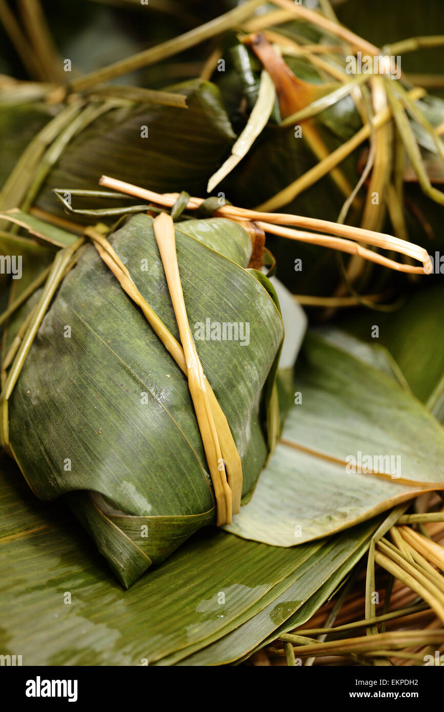 Rice dumpling close up Stock Photo - Alamy