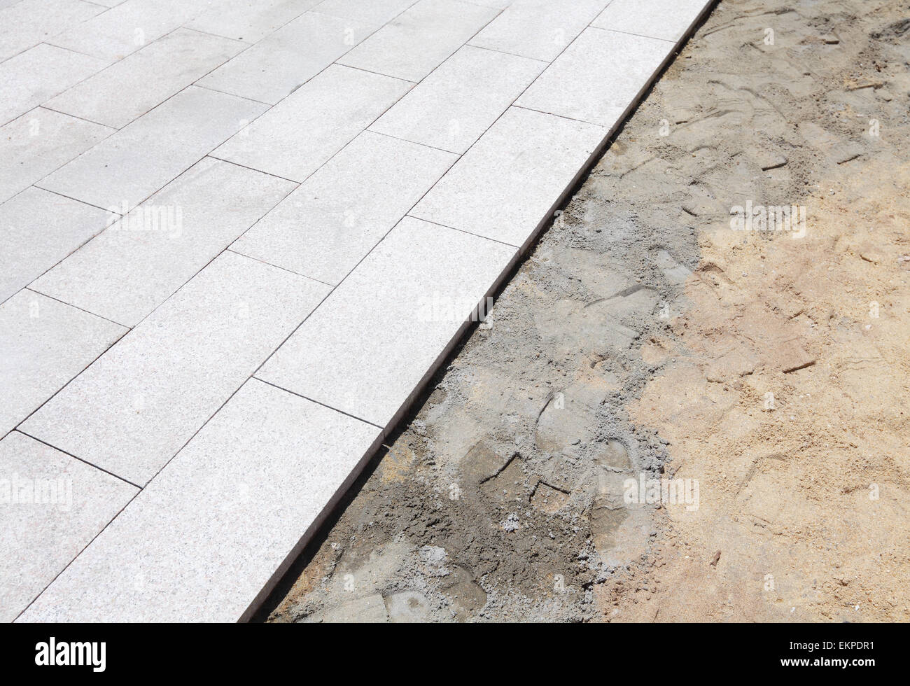 Unfinished outdoor paving stone Stock Photo - Alamy