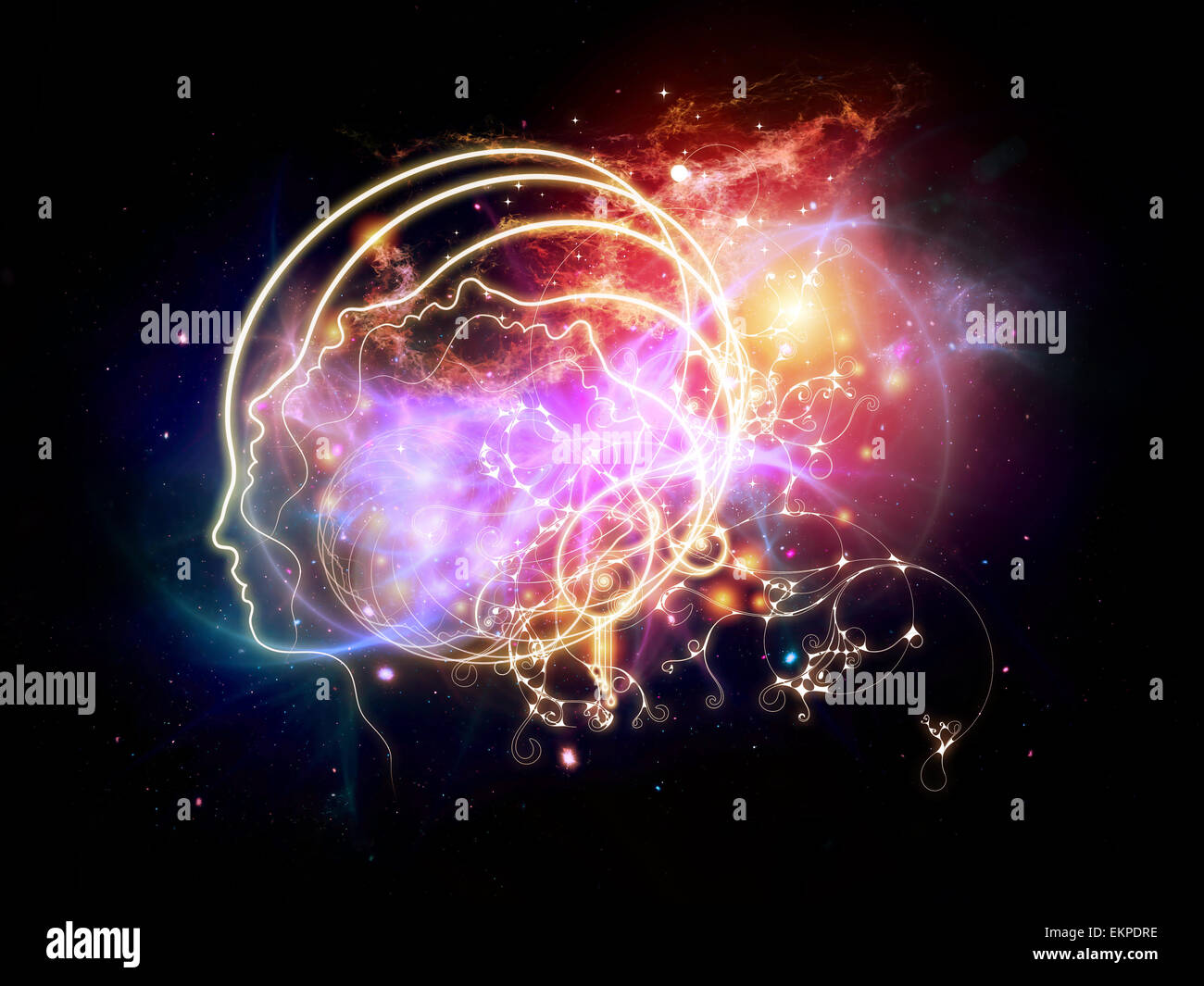 Energy of Inner Thoughts Stock Photo - Alamy