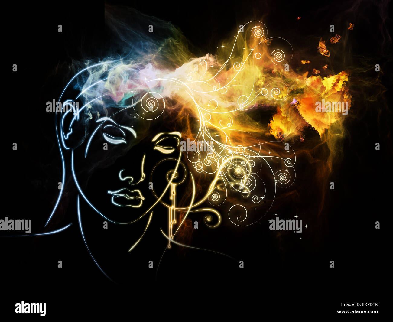 Source of Inner Thoughts Stock Photo - Alamy