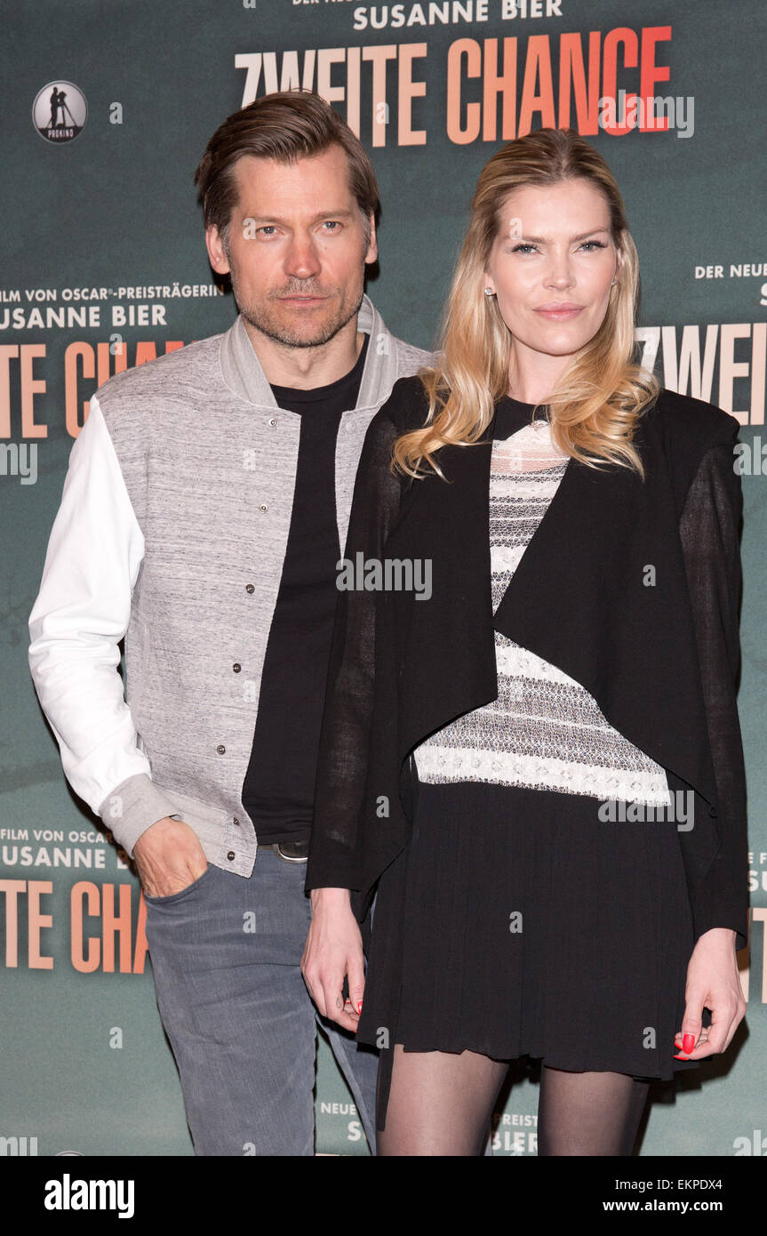 Danish actors Nikolaj Coster-Waldau and May Andersen pose during a ...