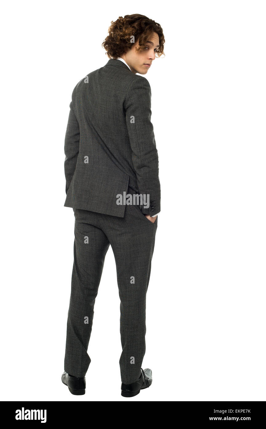 Handsome guy turning back Stock Photo - Alamy