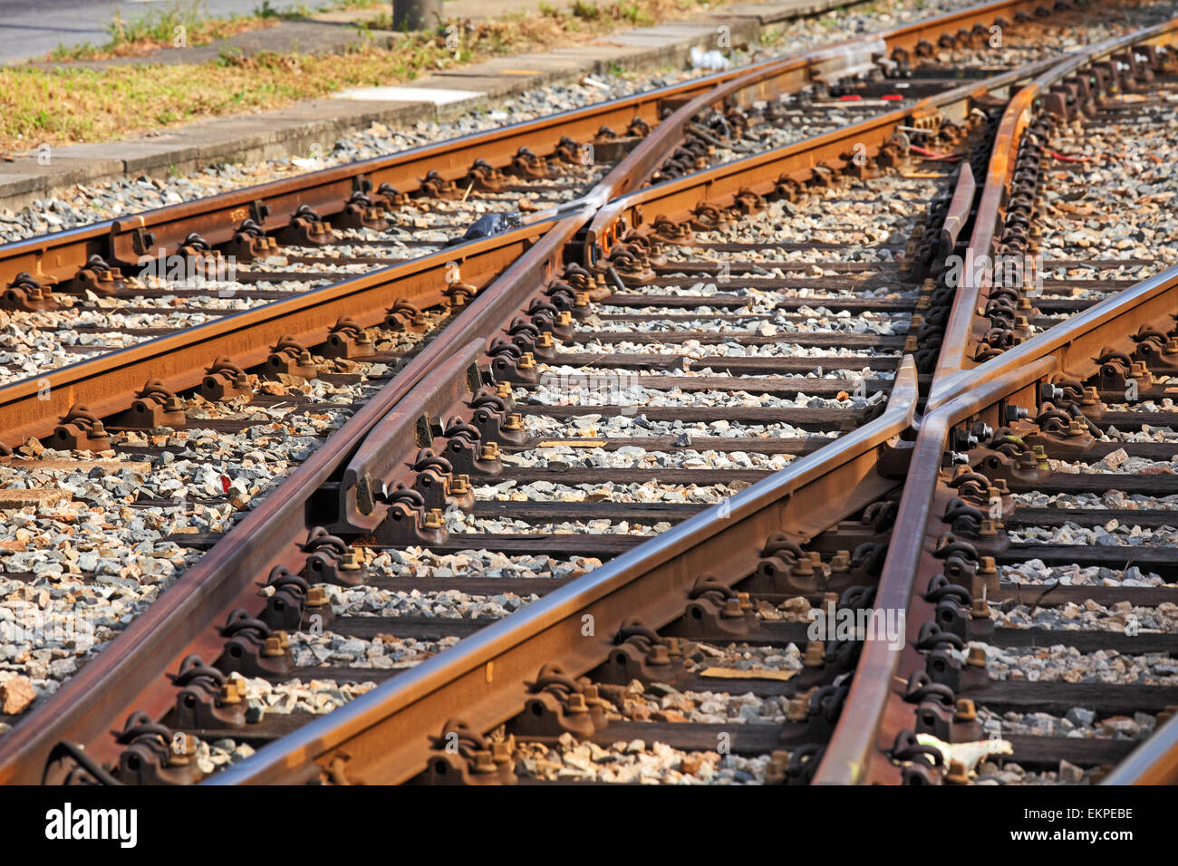 Complex railway junction hi-res stock photography and images - Alamy