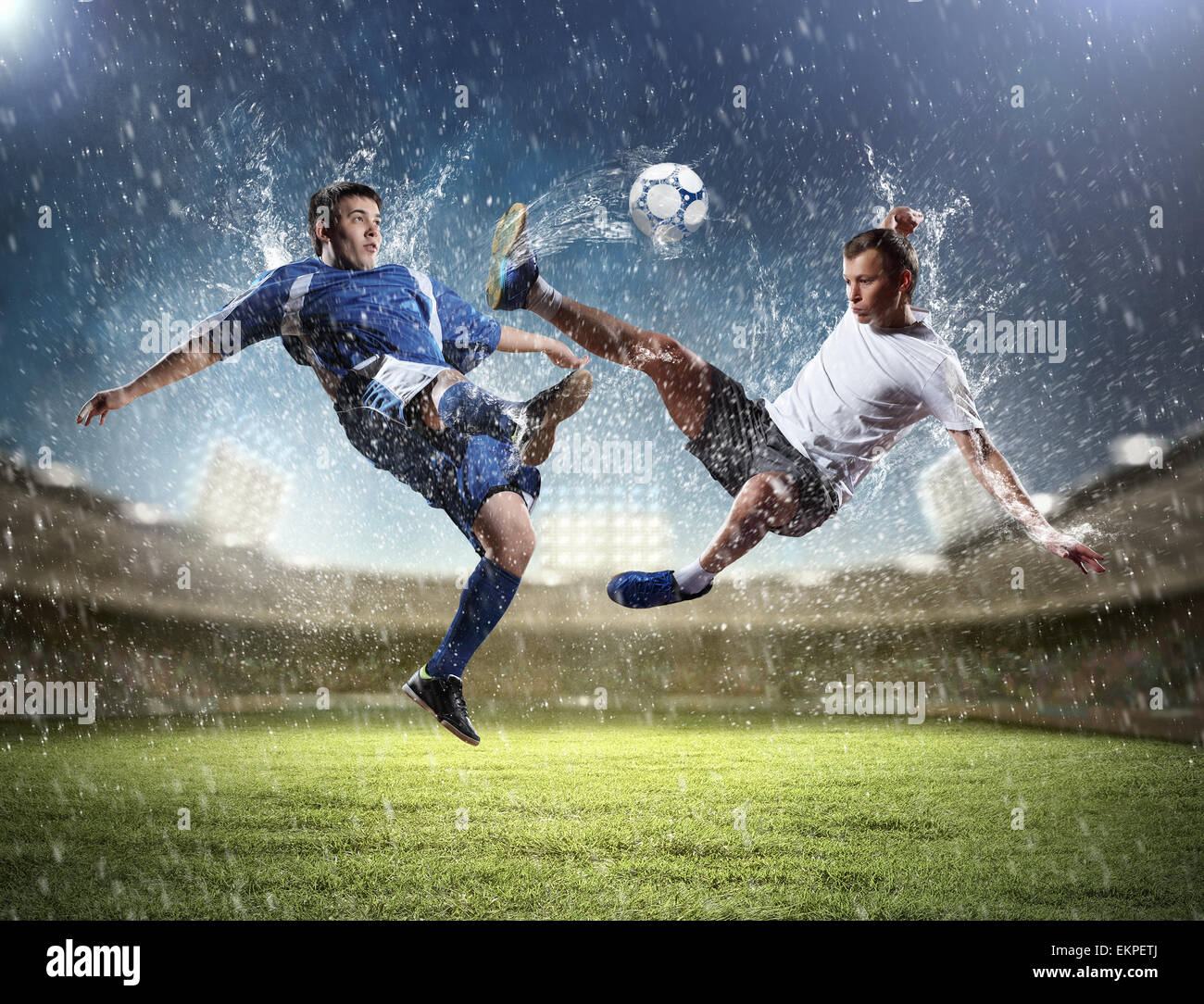 Professional football player strike ball hi-res stock photography and ...