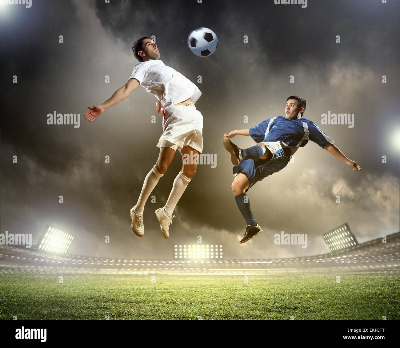 Two football player Stock Photo - Alamy