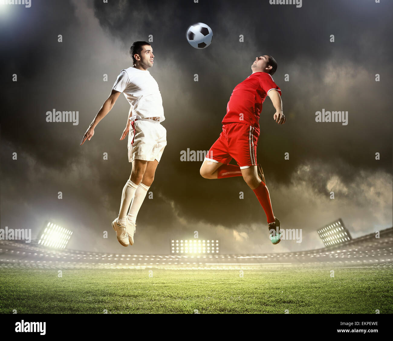 Two football player Stock Photo - Alamy