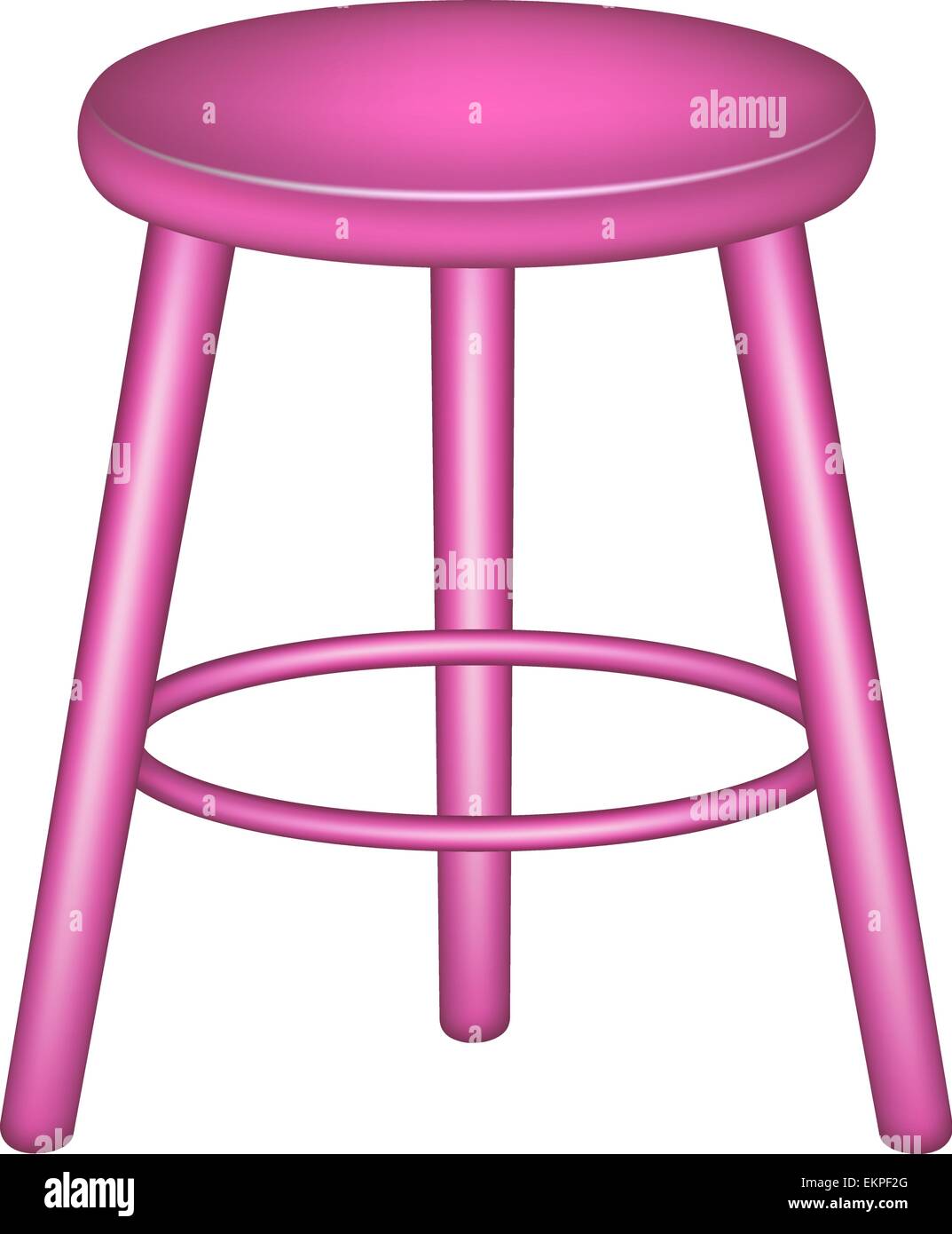 Retro stool in pink design Stock Vector Image & Art - Alamy
