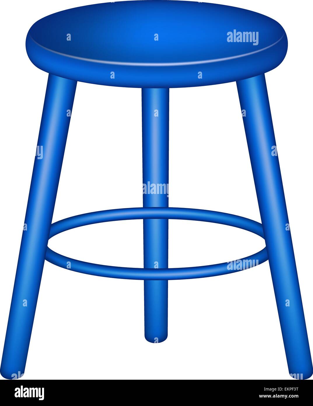 Retro stool in blue design Stock Vector Image & Art - Alamy