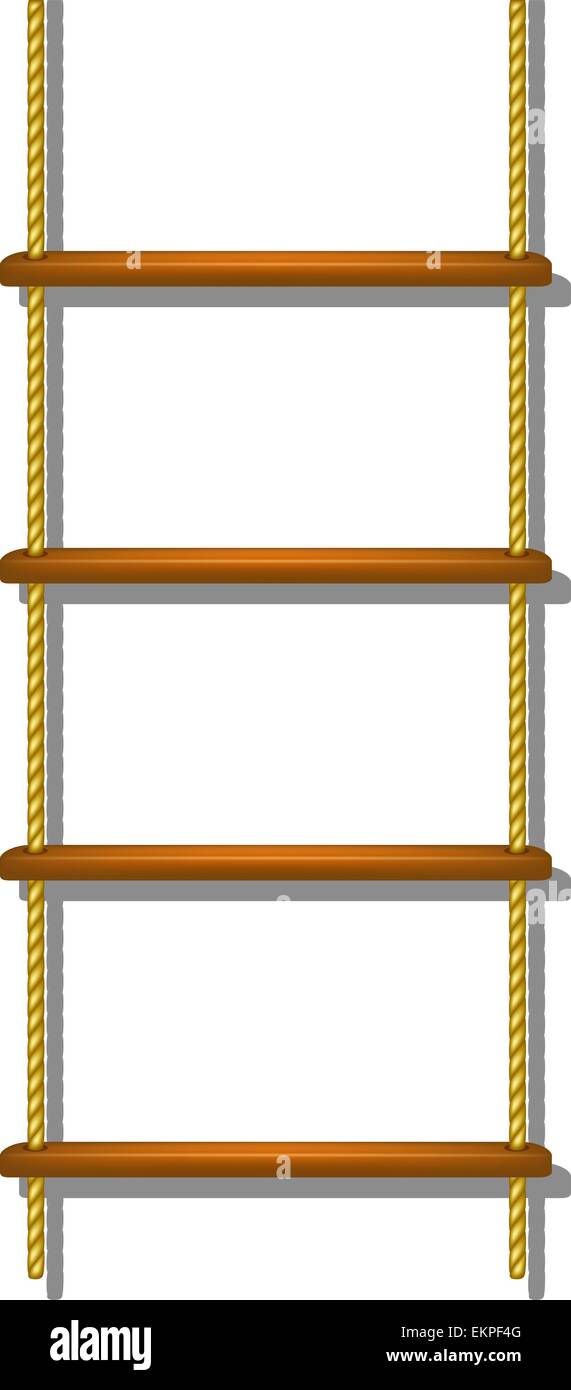 Wooden rope ladder with shadow Stock Vector Image & Art - Alamy