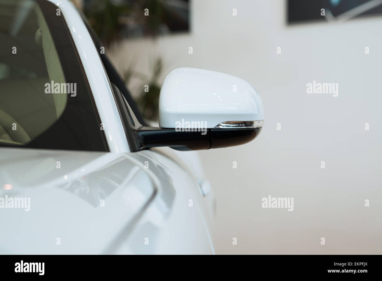 White car rear view hi-res stock photography and images - Alamy