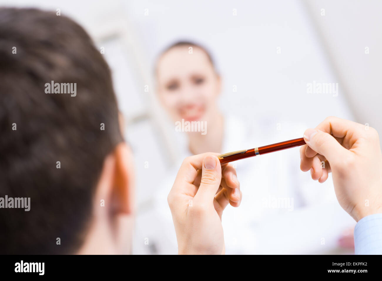 Close up hands holding pen hi-res stock photography and images - Alamy