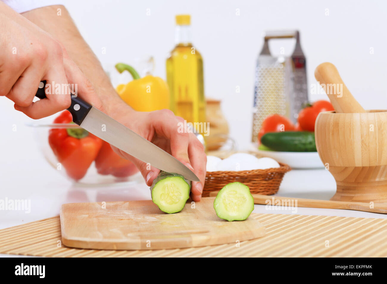 Fresh cut vegetables Stock Photo - Alamy