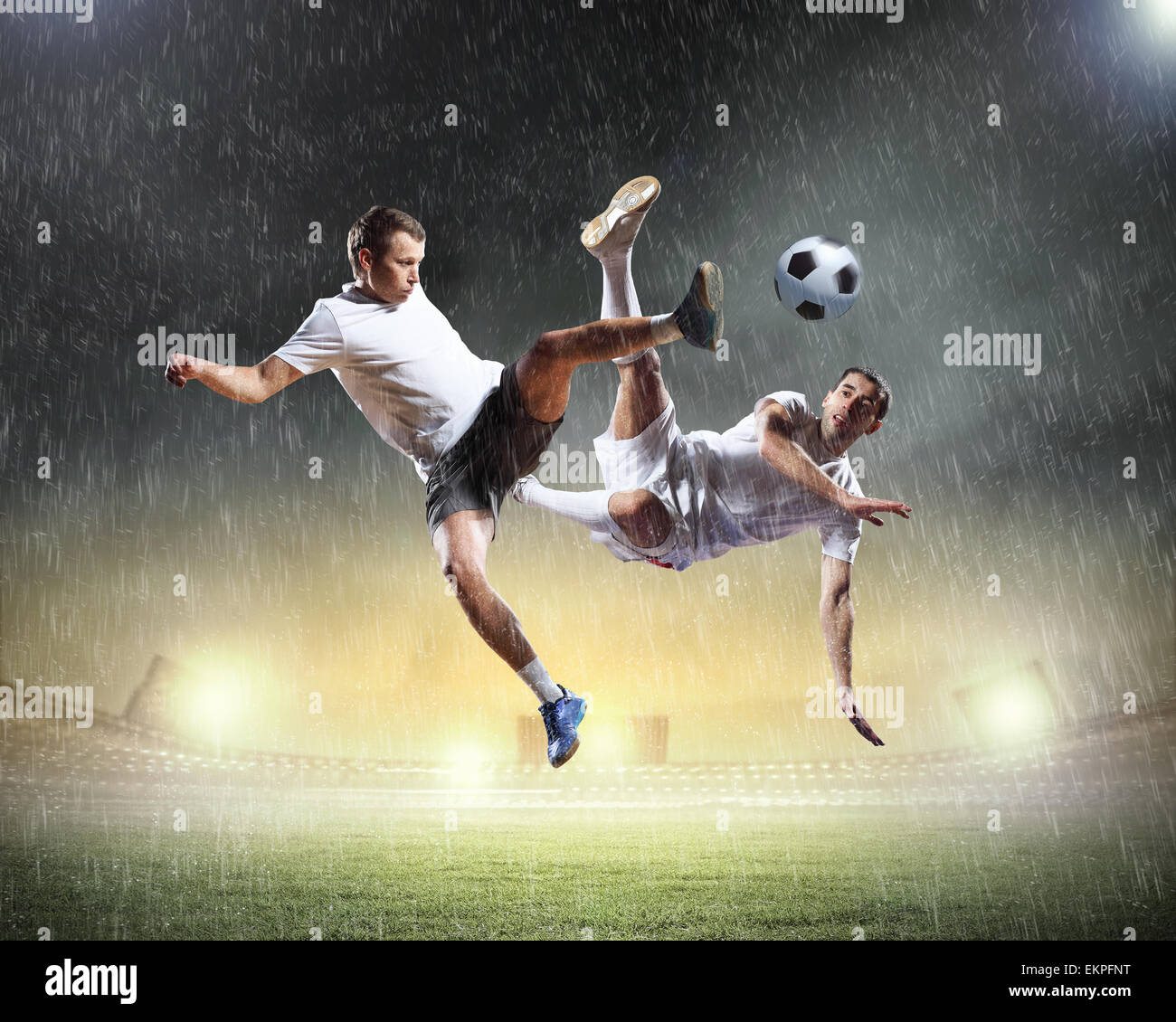 Two football player Stock Photo - Alamy