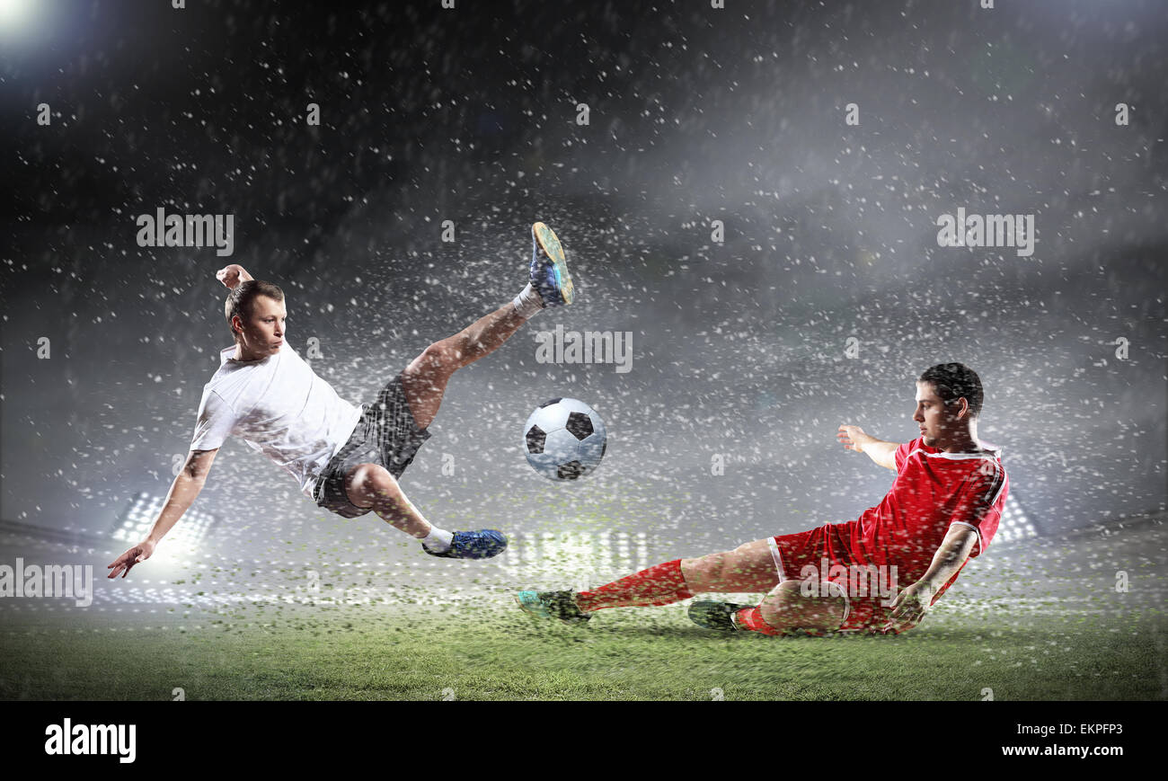 Two football player Stock Photo - Alamy